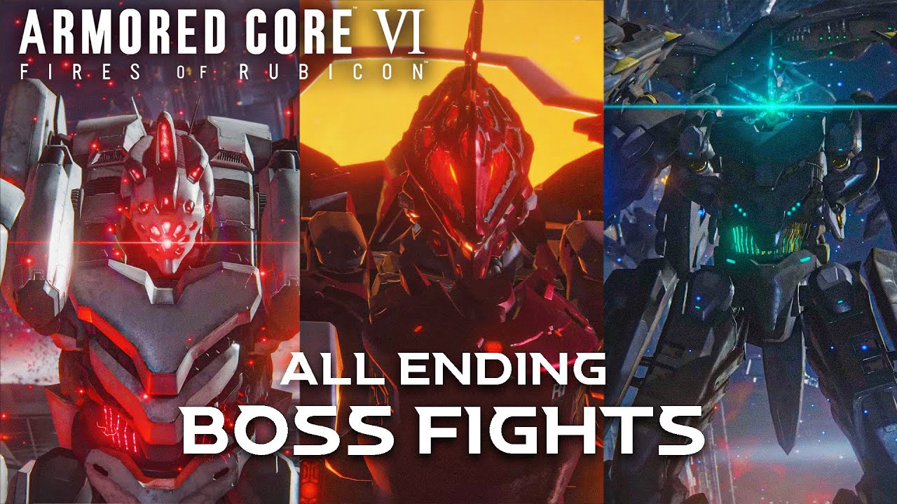 Armored Core 6 ALL Ending Boss Fights | Ayre - Handler Walter - ALLMIND ...
