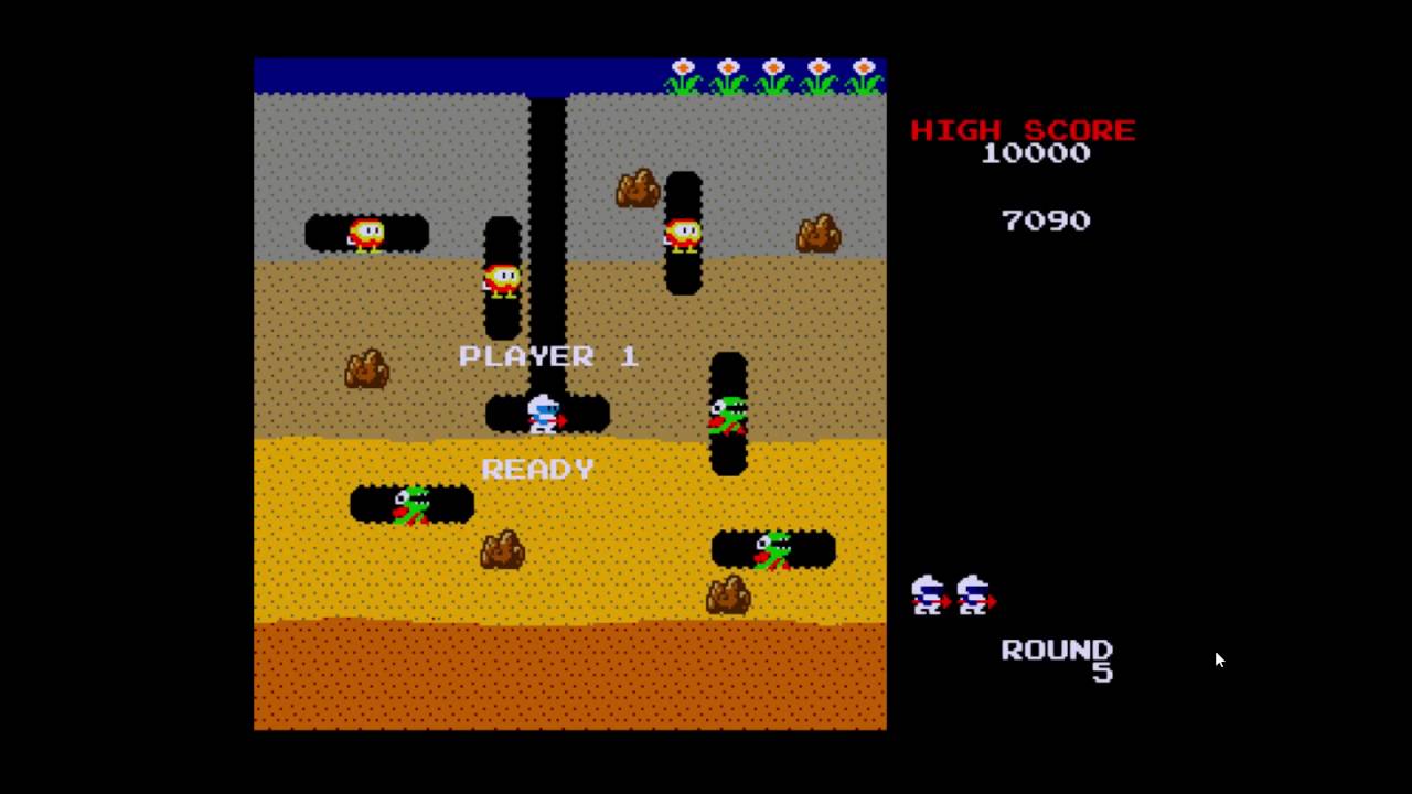 Namco Museum Vol. 3 for the PlayStation: Dig Dug. - YouTube