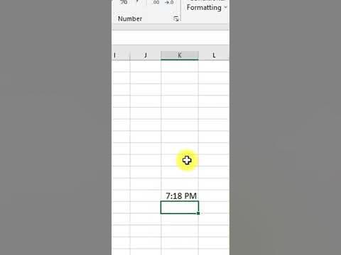 How to Set Current Date and Time In Excel Shortcut | Excel Tips - YouTube