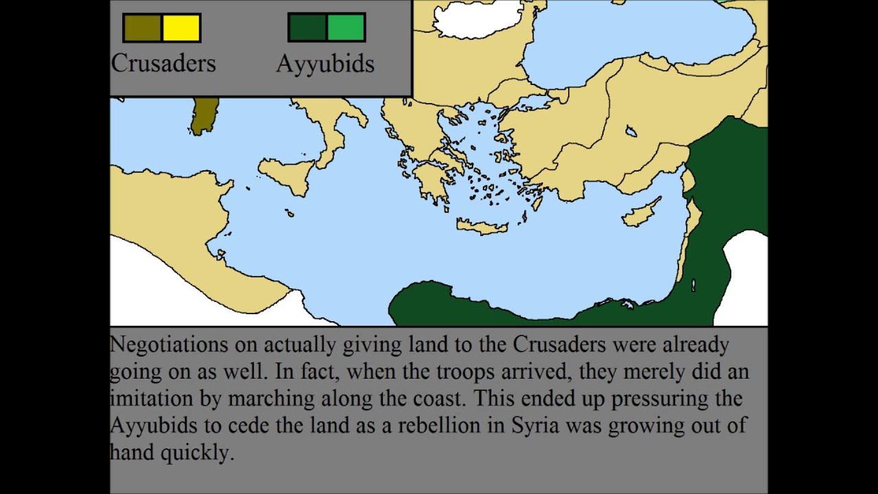 The Sixth Crusade Map Map Of The First Crusade, 1096 1099