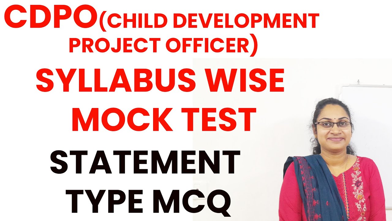 CDPO(CHILD DEVELOPMENT PROJECT OFFICER)2026 MOCK TEST|CDPO SYLLABUS ...