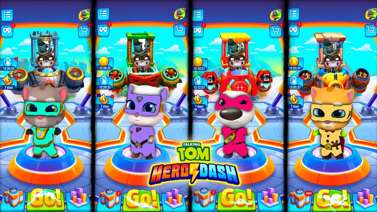 Talking Tom Hero Dash : New Colour Suit For All Super Heroes & Fights ...