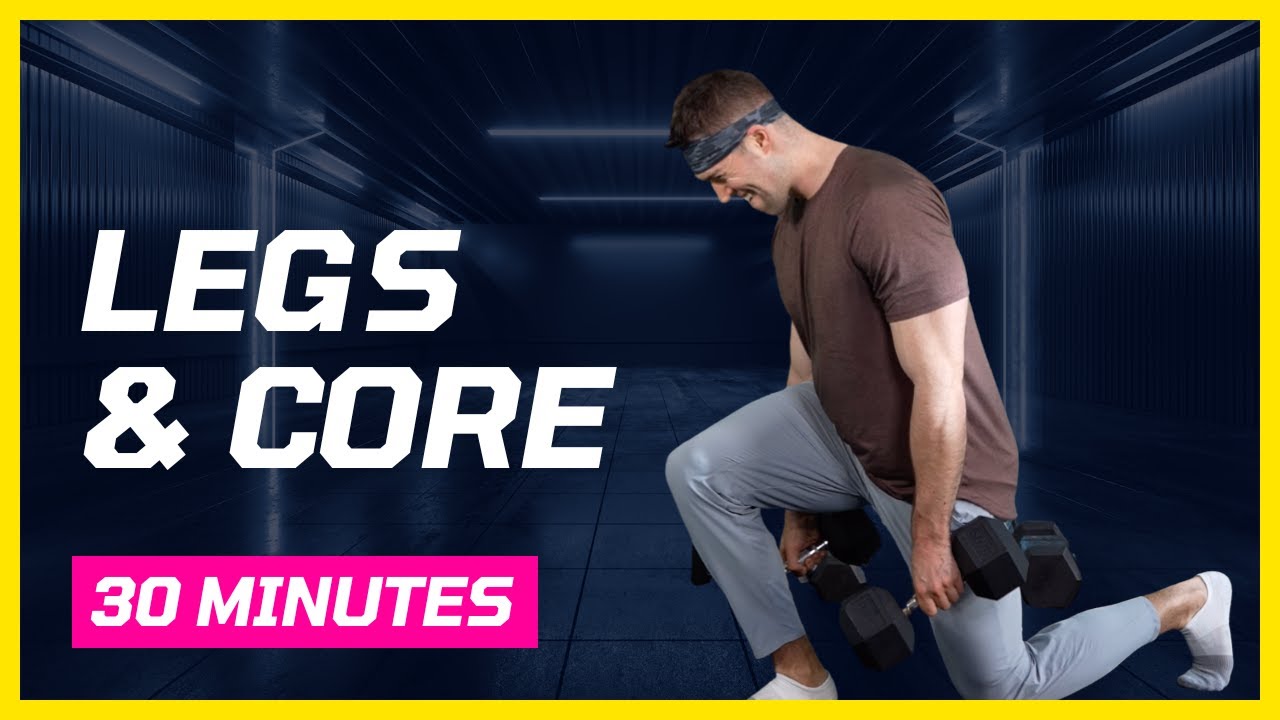 KILLER QUADS + CORE | 30 Minute Dumbbell Workout | Follow Along - YouTube