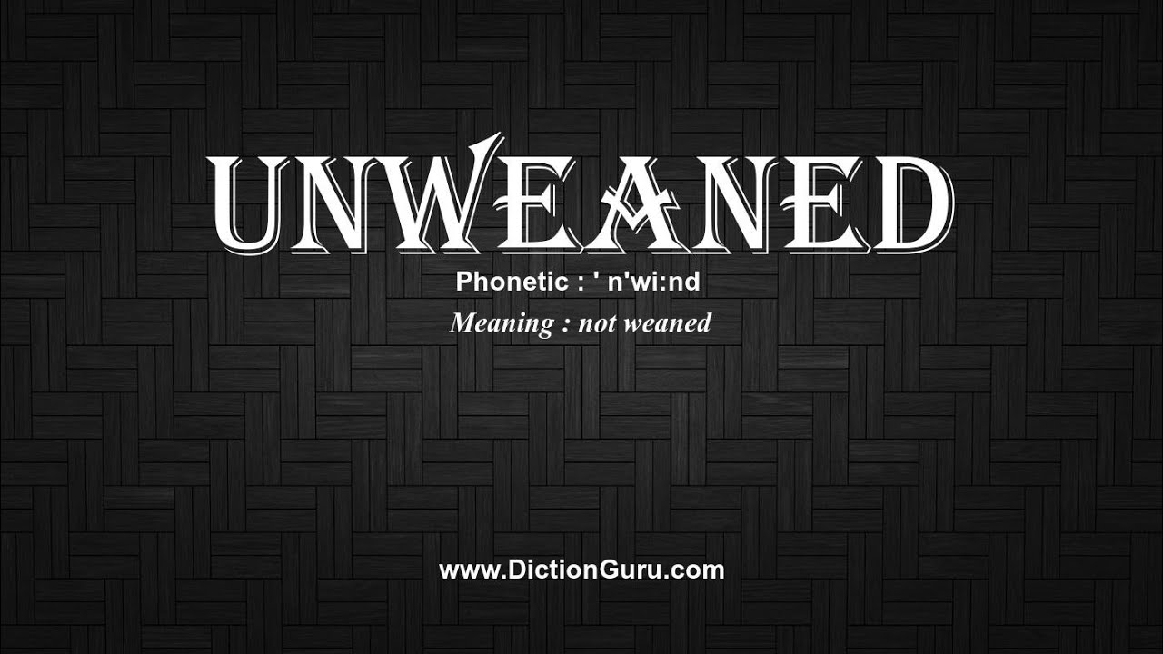 How to Pronounce unweaned with Meaning, Phonetic, Synonyms and Sentence ...