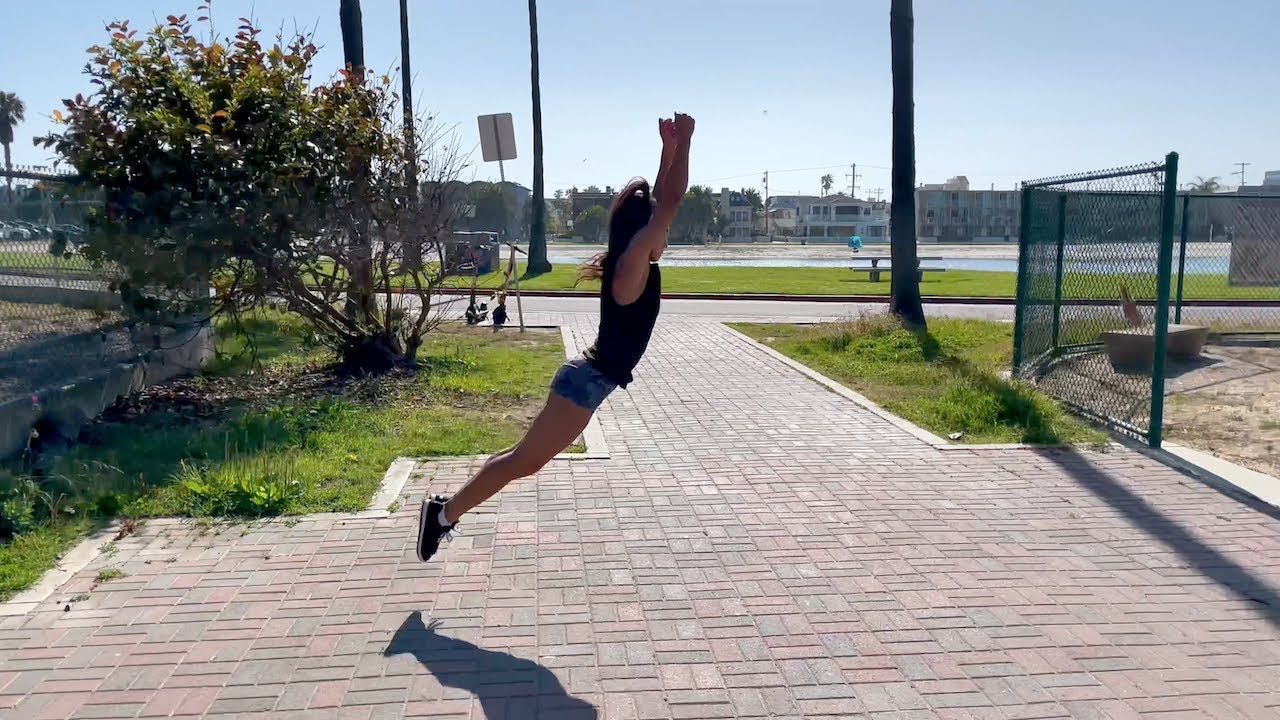 Broad jump → hard landing - YouTube