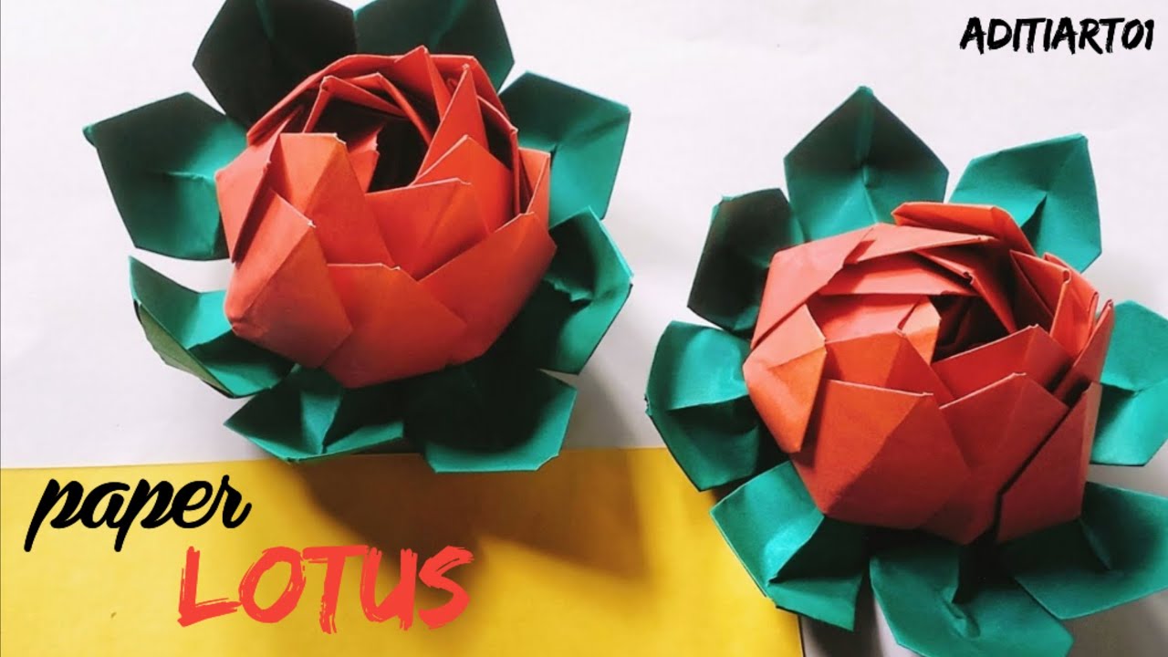 Making LOTUS OUT OF PAPER! Stunning Origami Art Tutorial & DIY! - YouTube