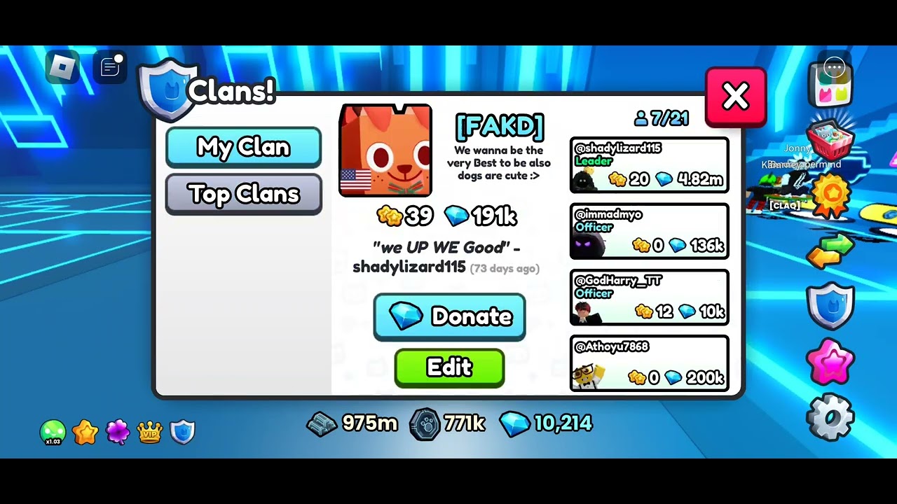 wanna join my clan? #ps99 #clan #roblox - YouTube