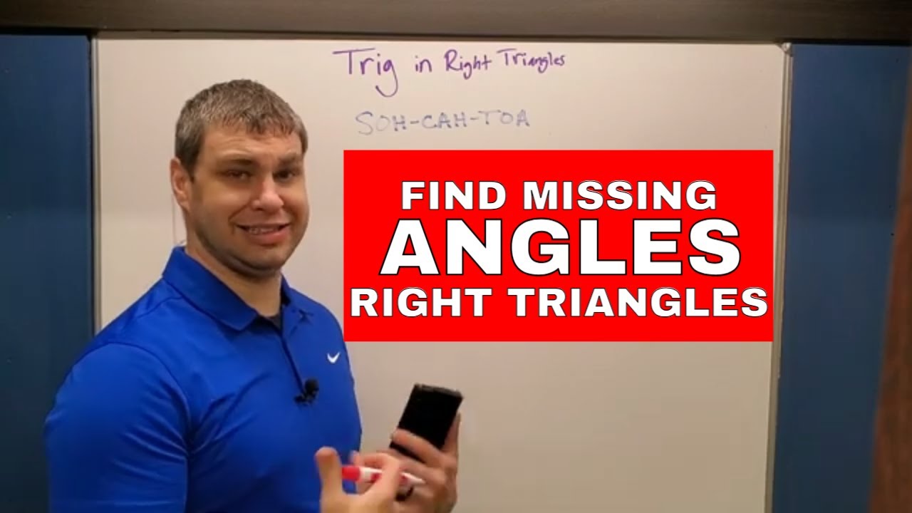 Find Missing Angles of Right Triangles with SIN COS TAN - YouTube