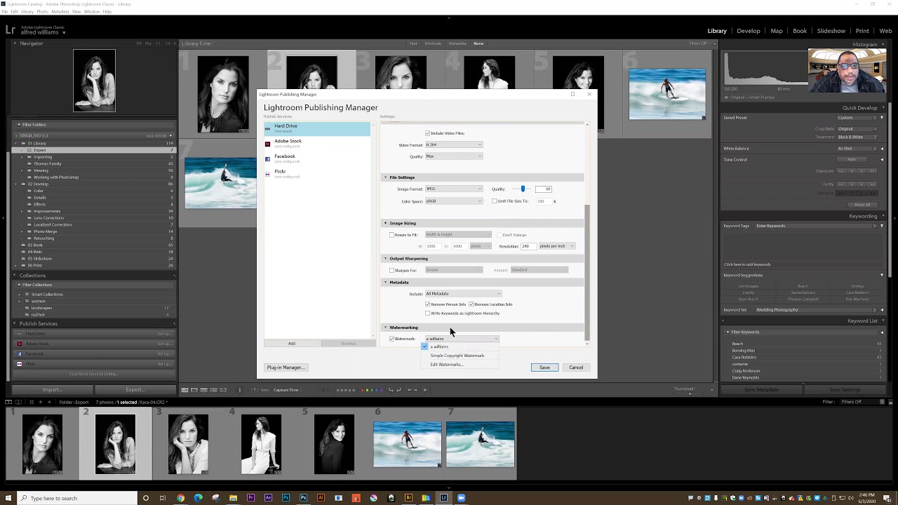 adobe lightroom export options - YouTube