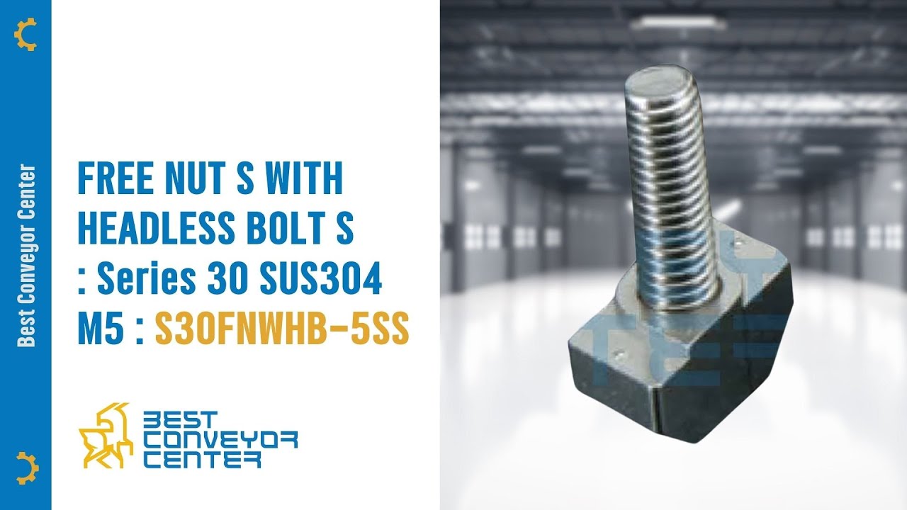 FREE NUT S WITH HEADLESS BOLT S : Series 30 SUS304 M5 : S30FNWHB-5SS ...