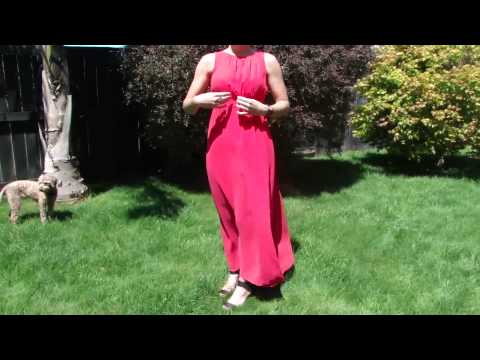 Demonstration of Hidden Breastfeeding Openings on Maxi Dress