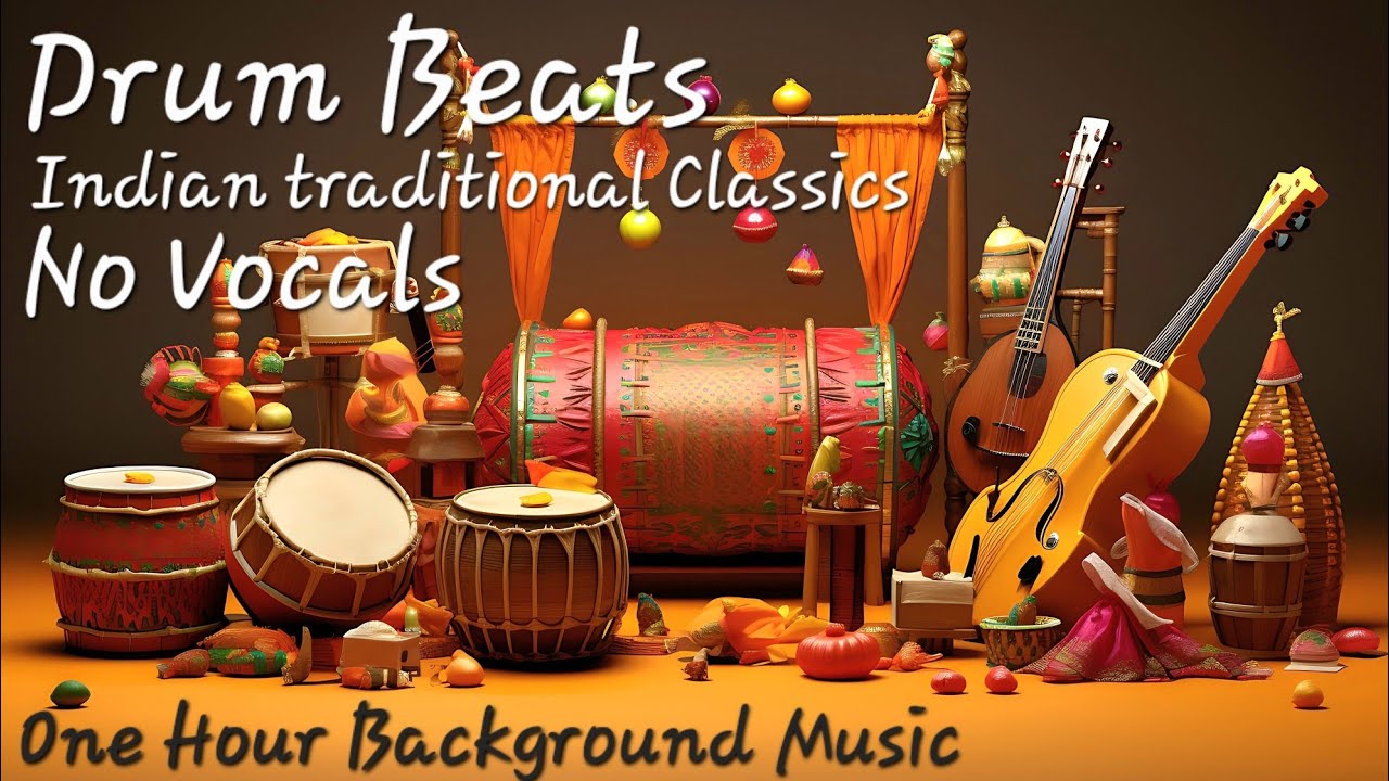 1 Hour Traditional Indian Drum Rhythms | Relaxing Instrumental Music ...