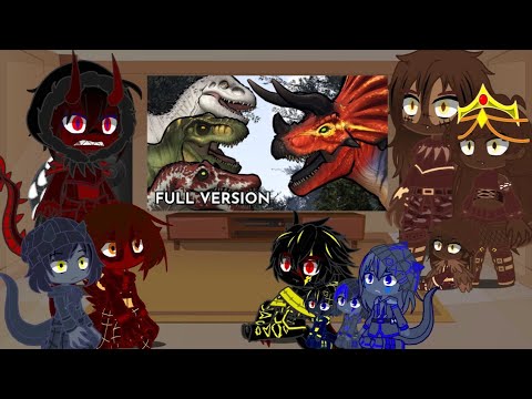 JW DINOSAURS《ultimasaurus vs t rex, spinosaurus, indominus rex》react to gacha