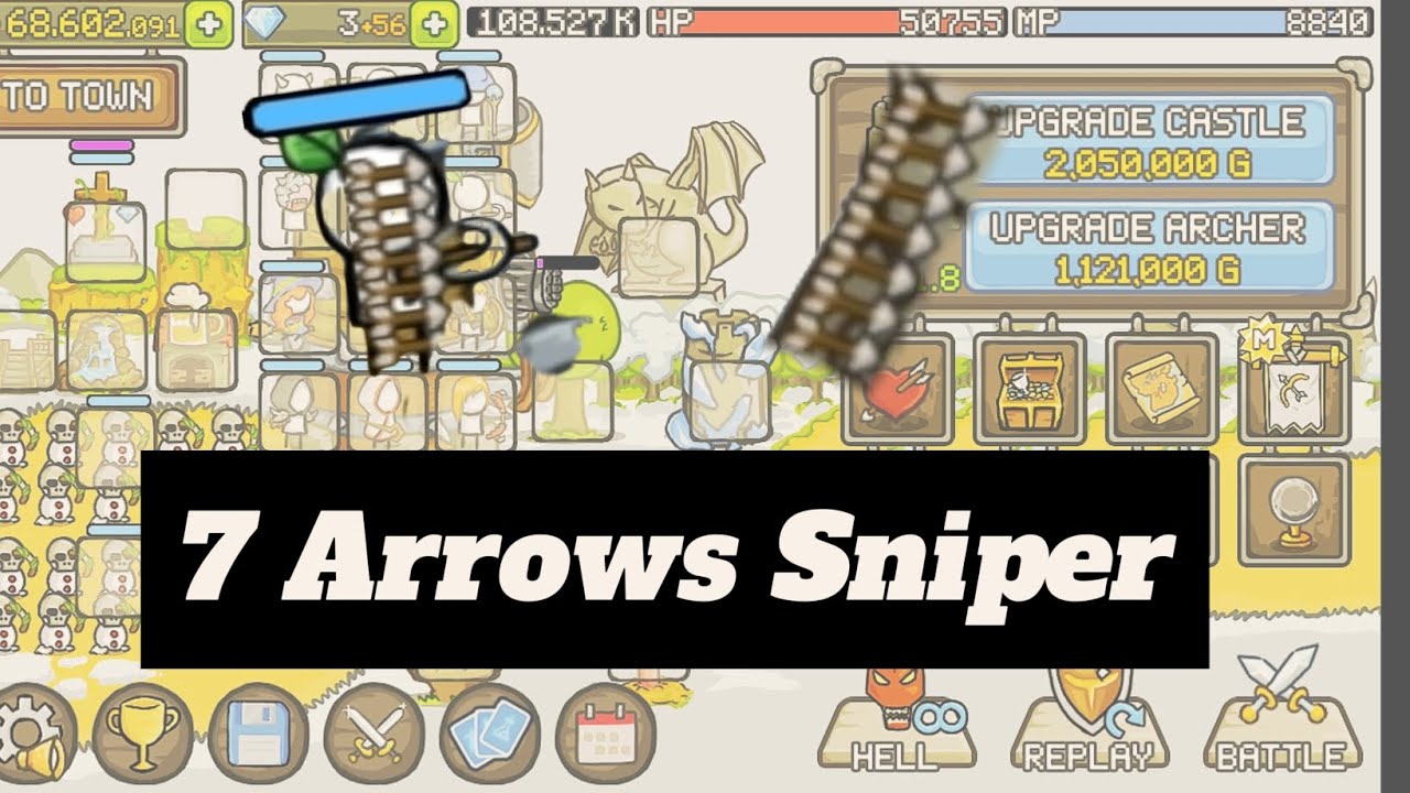 How to make your sniper have 7 Arrows | Grow Castle - YouTube