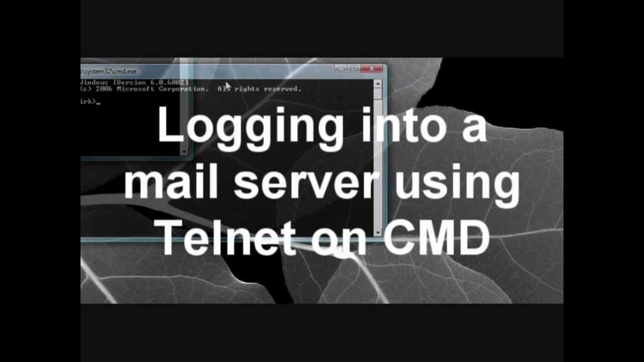 Telnet - logging into a mailserver - YouTube