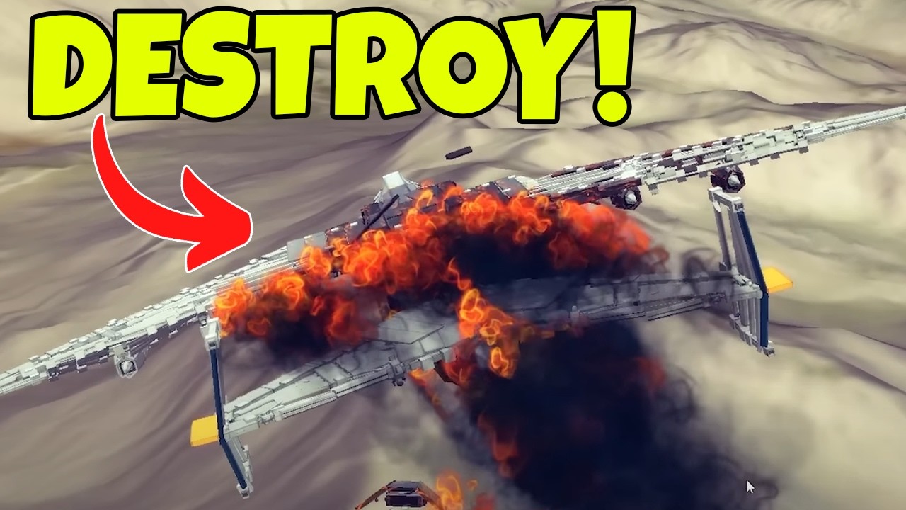 CRASH Landing THE BIGGEST Plane In Besiege - YouTube