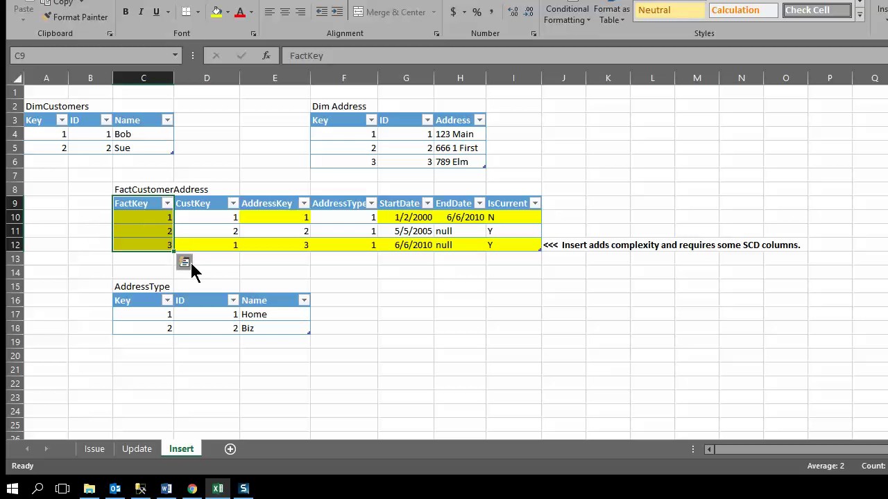 Dealing with Multiple Customer Addresses in a DW - YouTube