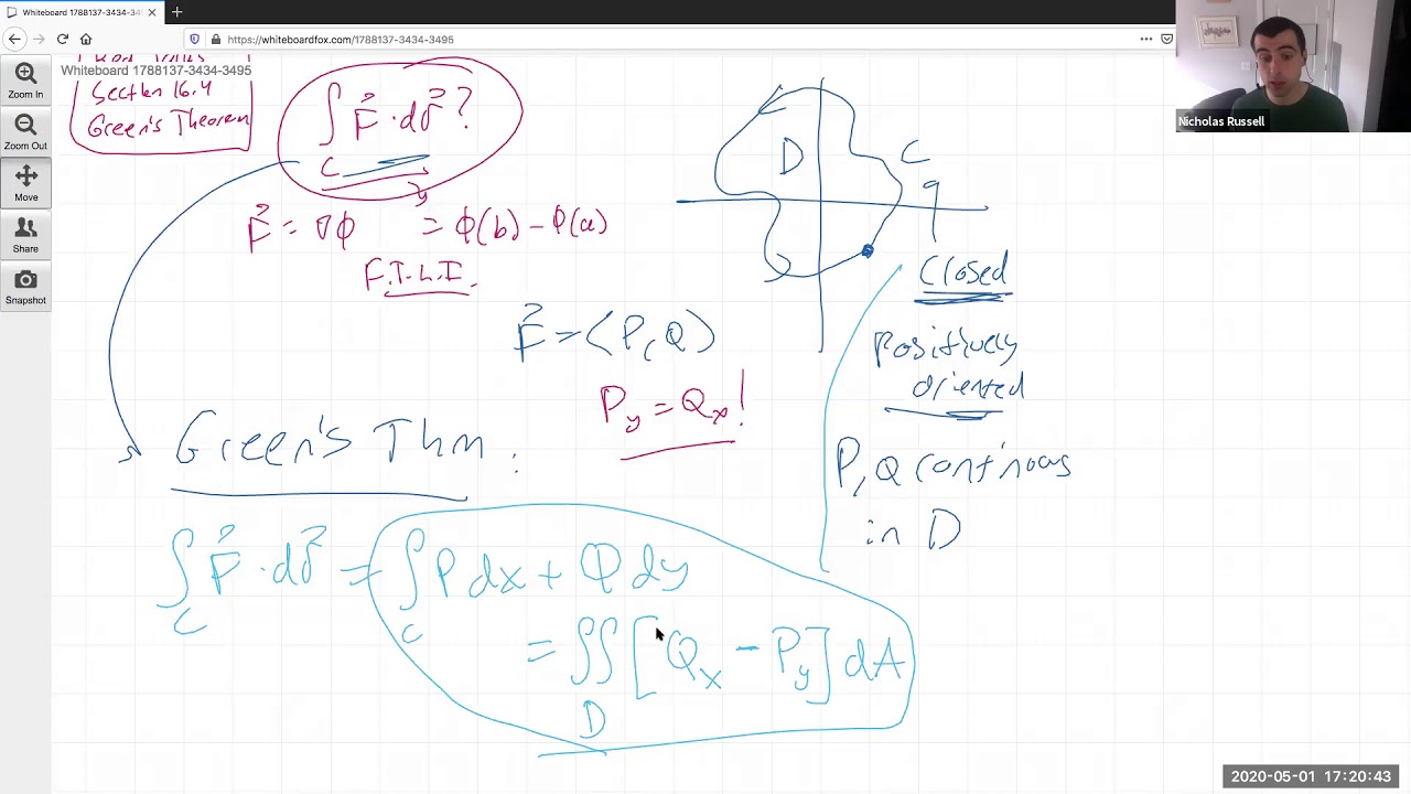 Calculus III: Section 16.4 - Green's Theorem - YouTube