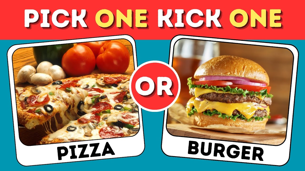 Pick one Kick one Junk Food Edition 🍔🍟🍕#pickonekickone #junkfood # ...