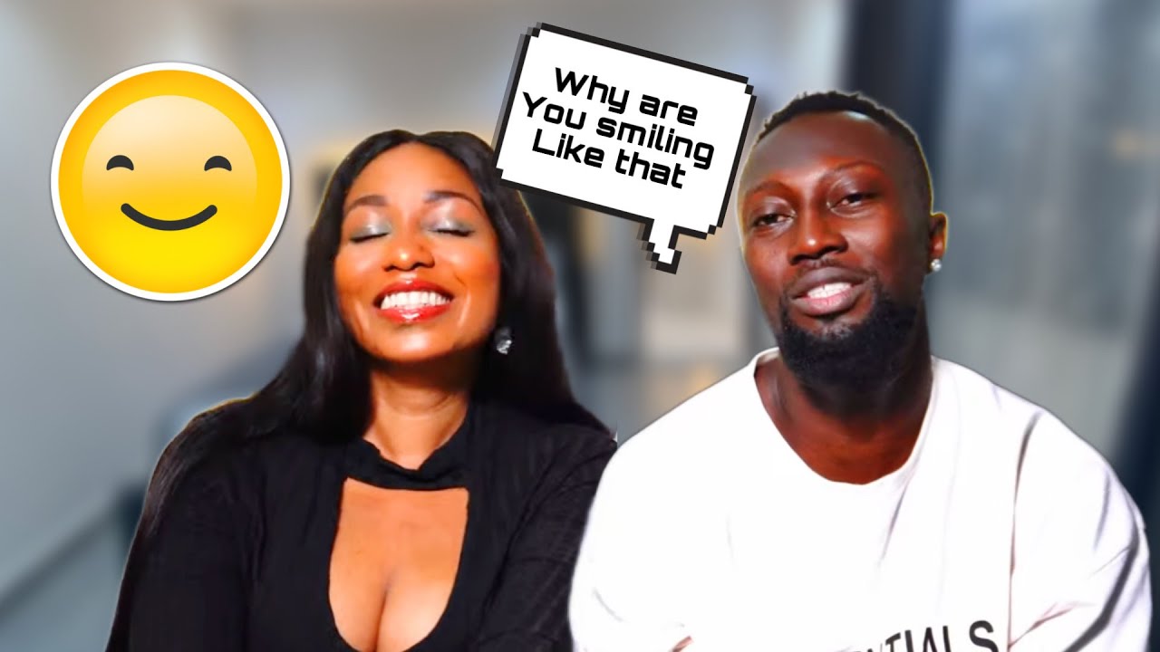 Smiling WEIRD at him while he tells the story of how we met | PRANK ...