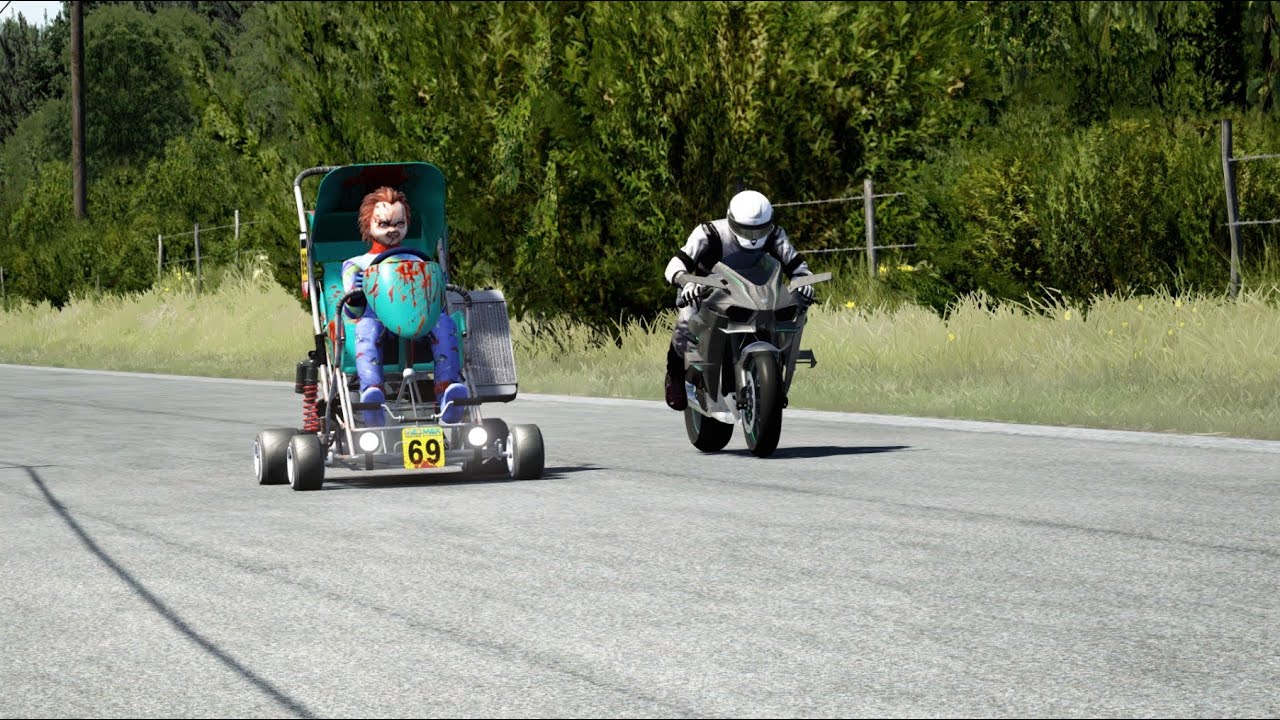 Kawasaki Ninja H2R Supercharged vs Chucky Go-Kart! Karteggino-MadMax at ...