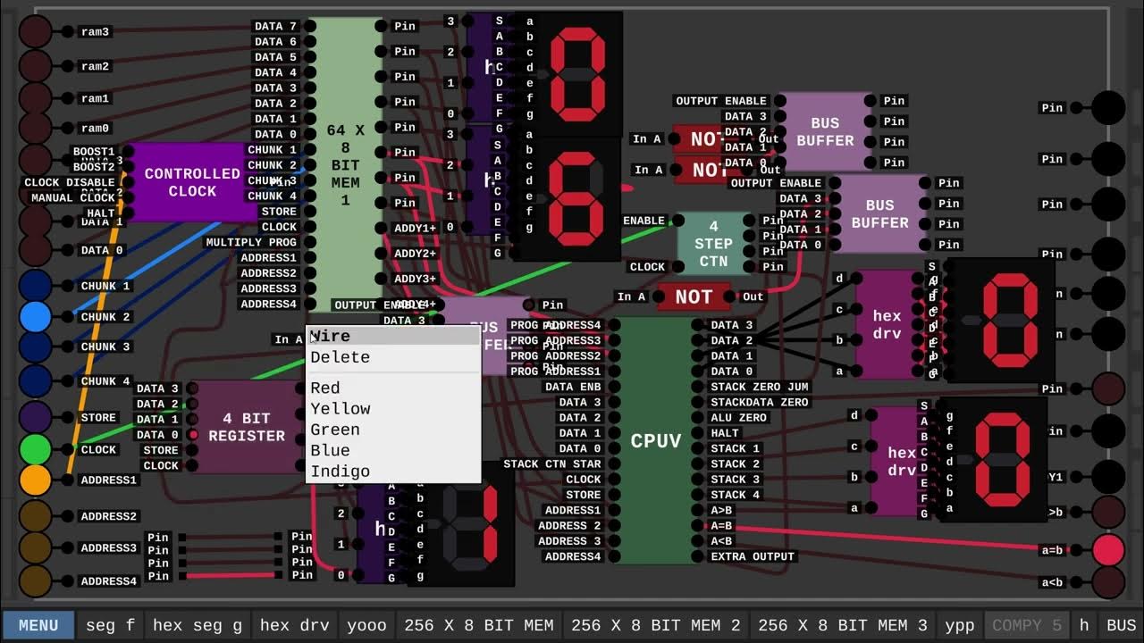 Programable 4-BIT CPU. Digital Logic Sim. - YouTube