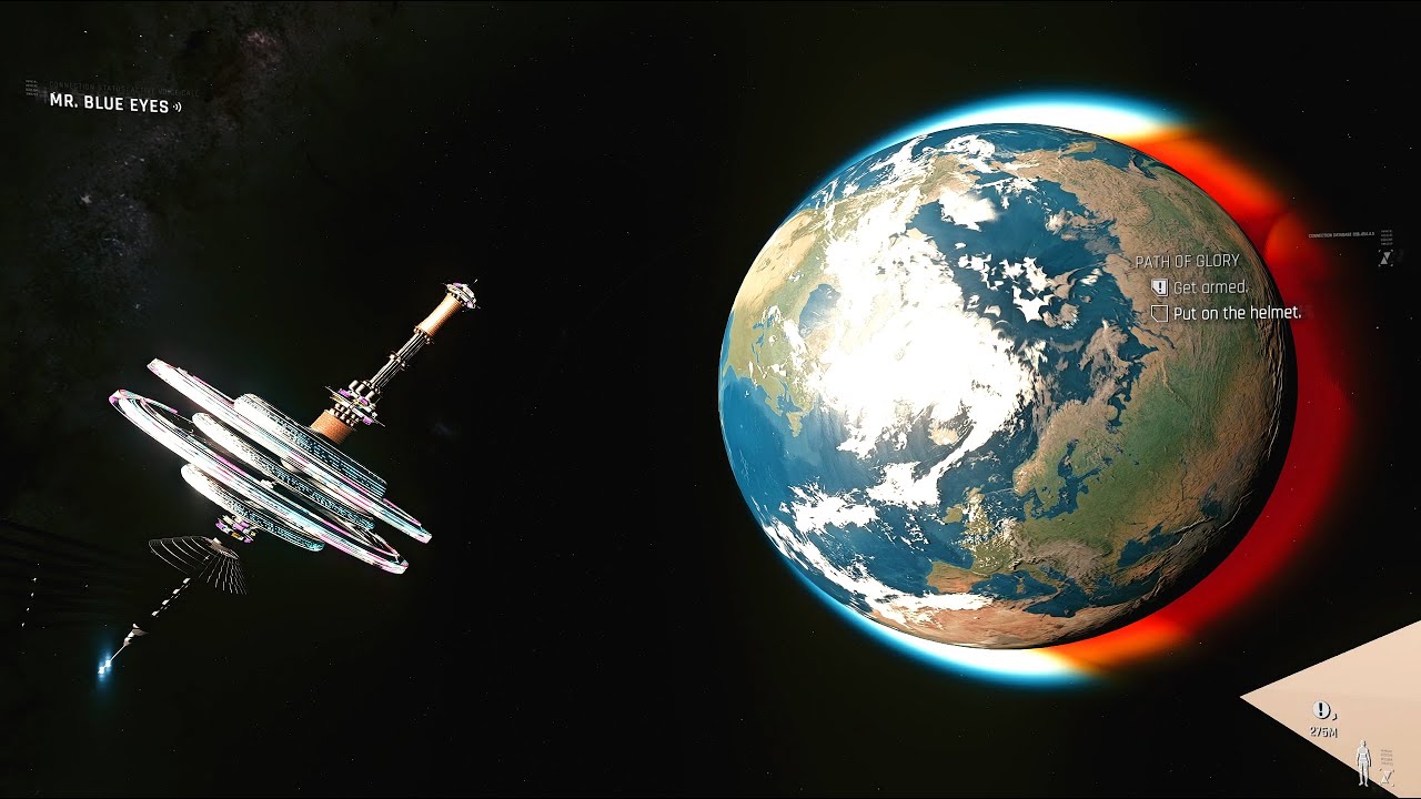 Cyberpunk 2077 Space Crystal Palace and Earth Free Floating - YouTube