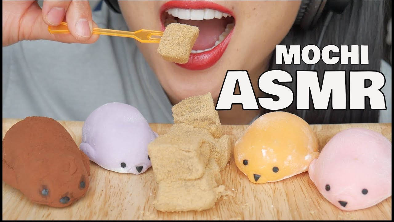 ASMR Seal + Warabi MOCHI (SOFT RELAXING EATING SOUNDS) | SAS-ASMR - YouTube