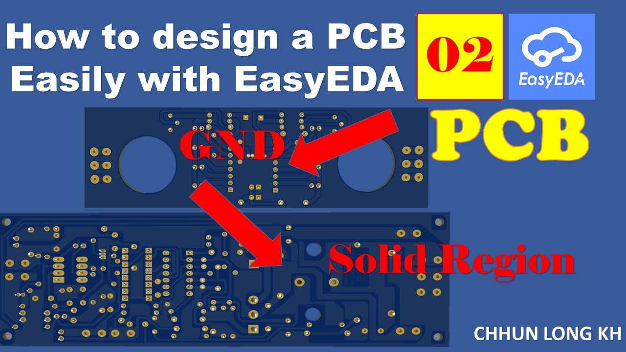 We will learn about drawing GND and Solid Region With EasyEDA (#02 ...