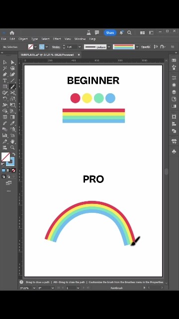 Adobe Illustrator Tips 2025 - Tips to Create Rainbow #adobeillustrator ...