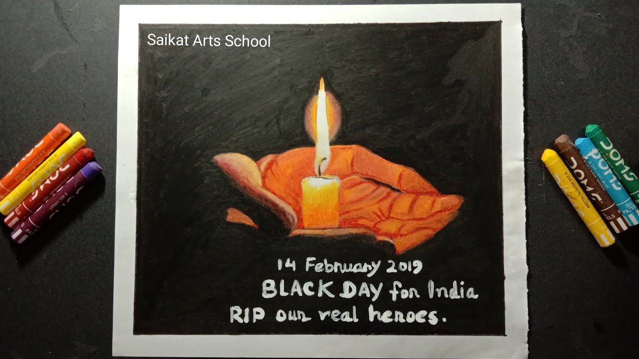 14 February Black Day Drawing / Pulwama Attack Drawing / Tribute To ...