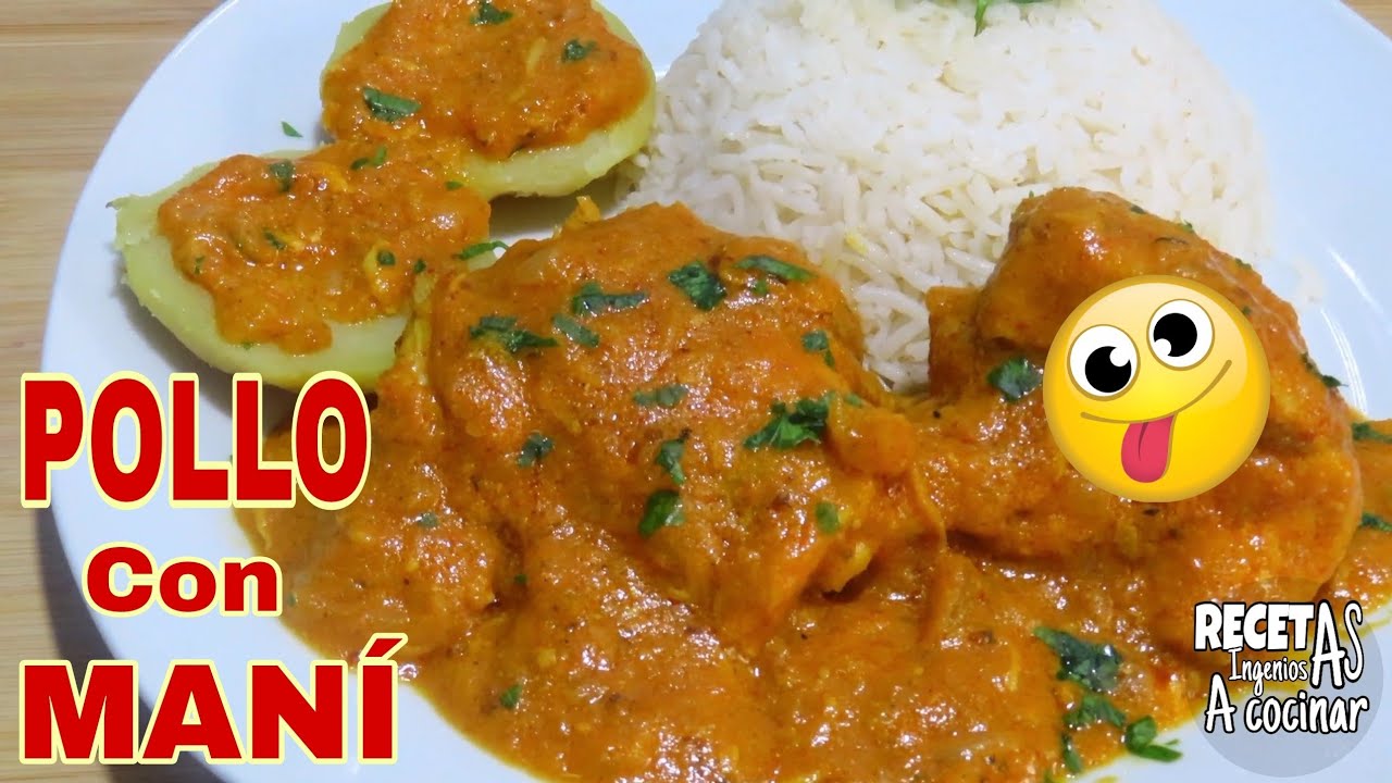 🔴 POLLO al MANÍ 😋 súper DELICIOSO receta fácil y rápido de preparar ...
