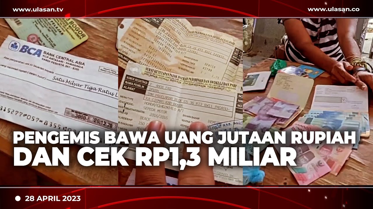 PENGEMIS DI BOGOR BAWA CEK SENILAI Rp1,3 MILIAR | U-NEWS - YouTube