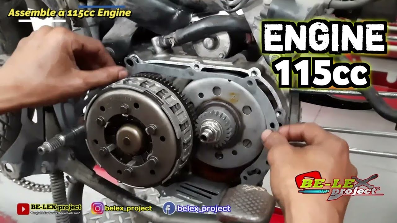 Assembling a 115cc Motorcycle Engine With Yamaha Mechanics - YouTube