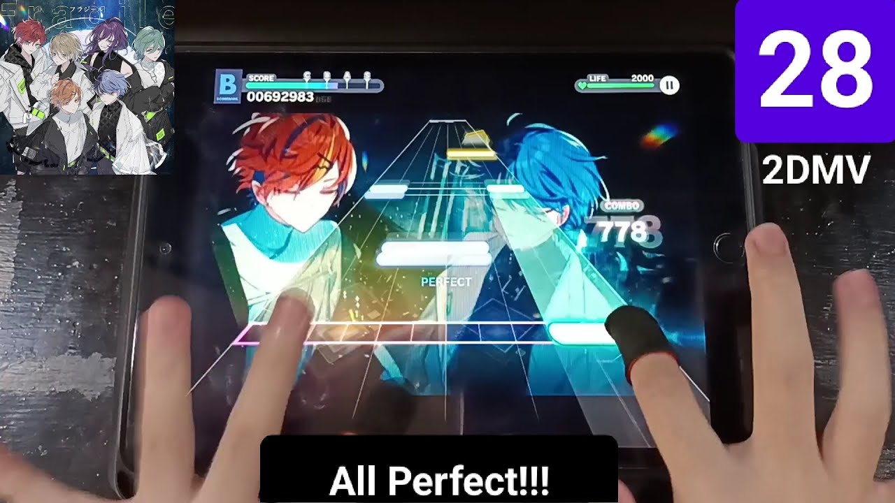 [プロセカ × あんスタ] フラジール (Fragile) - MASTER 28 「手元動画/再All Perfect」 (2DMV) - YouTube