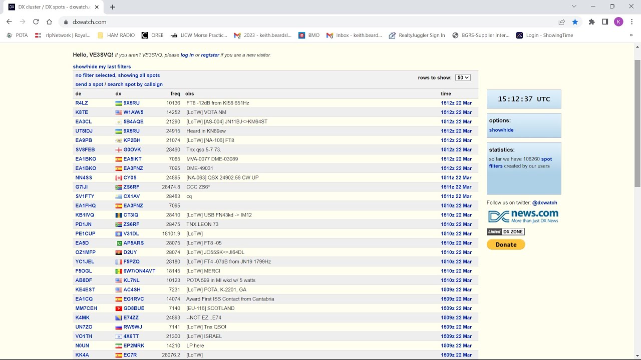 BEGINNER HAM OPERATOR- USING A SPOTTING SITE- BY VE3SVQ - YouTube