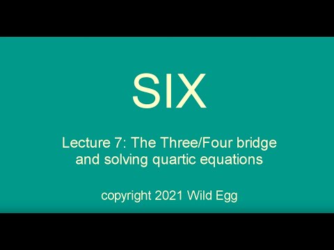 The Three/Four bridge and solving quartic equations | Six 7 | Wild Egg ...