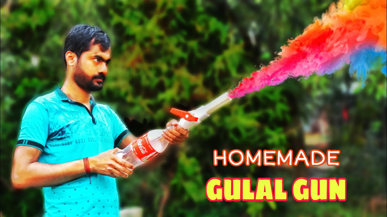 Homemade Powerful Holi Gulal Gun || How To Make Holi Pichkari At Home ...