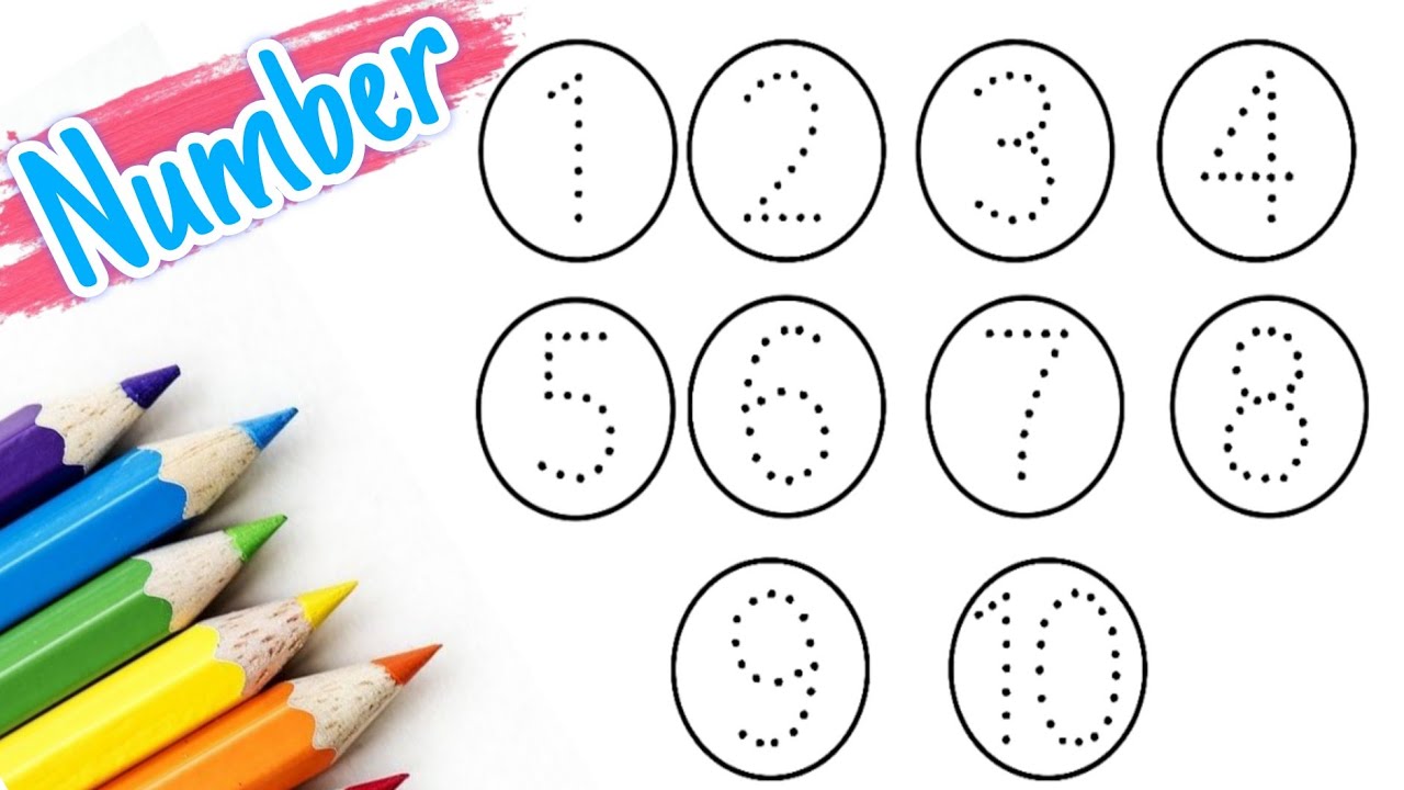 How To Draw Numbers 🔢 Easily With Brush Pen Colours | Colour For ...