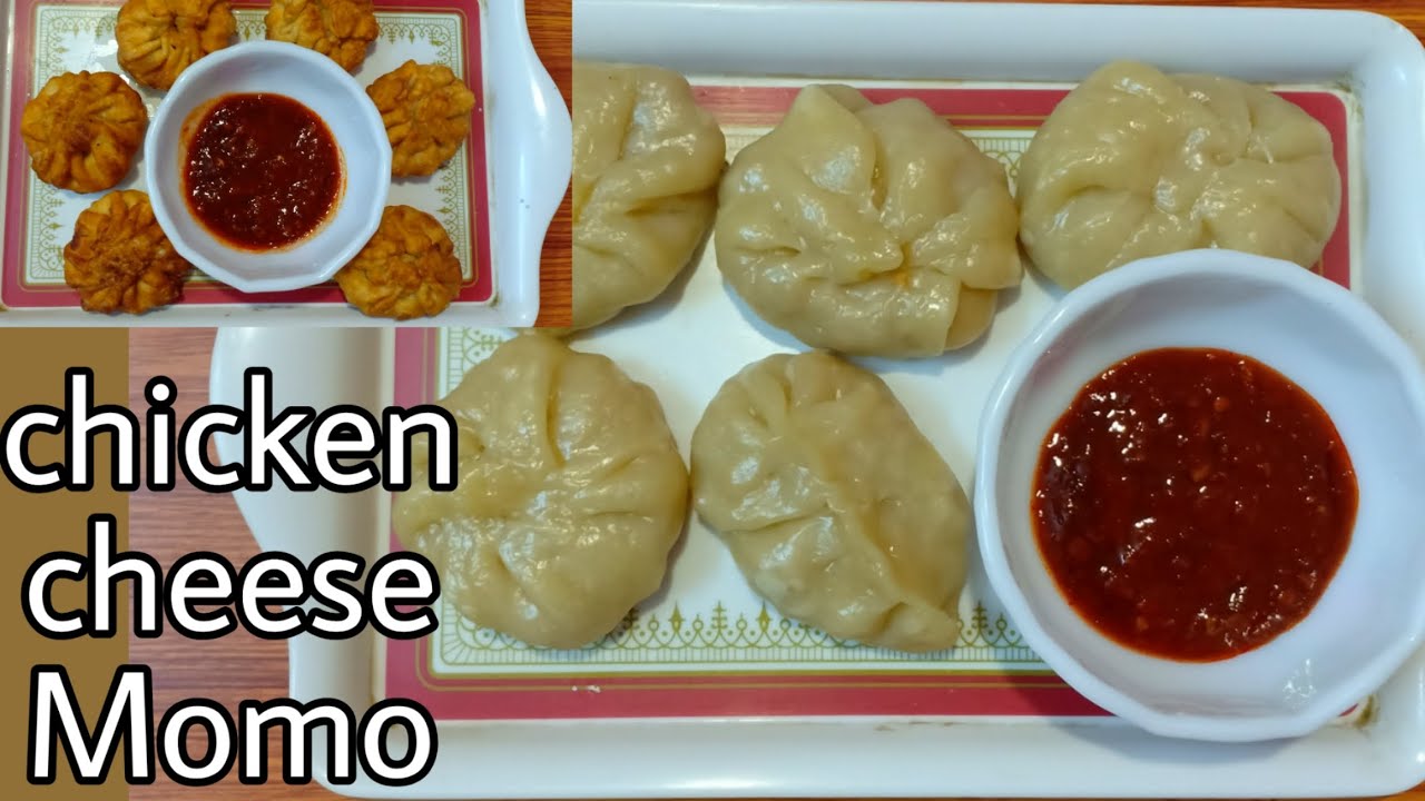 chicken cheese momo | steamed+fried | dumplings | Cookbook - YouTube