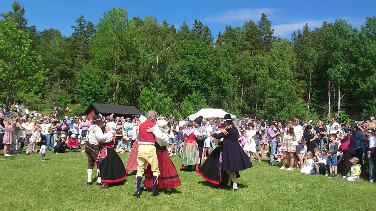 Midsummer celebration in Sweden, with Swedish folk dance - YouTube
