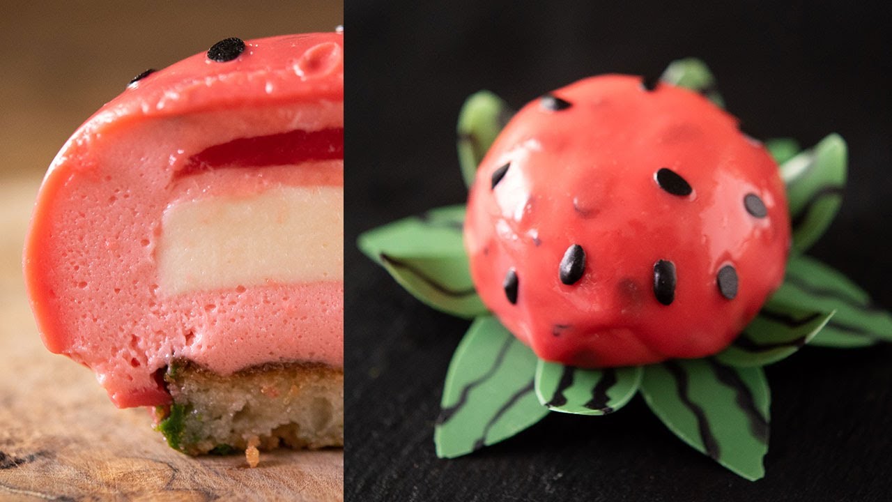 Strange Watermelon Flower - Mousse cake watermelon cream - YouTube