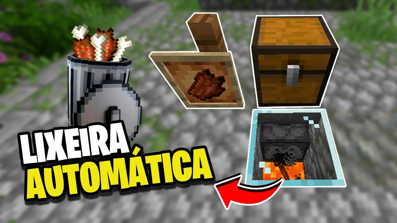 COMO FAZER uma LIXEIRA AUTOMÁTICA no MINECRAFT - YouTube