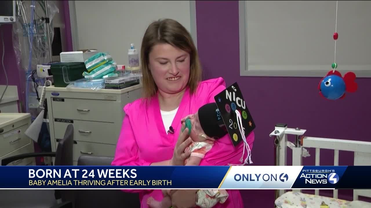 Born at just 24 weeks, Baby Amelia heads home from West Penn NICU after ...