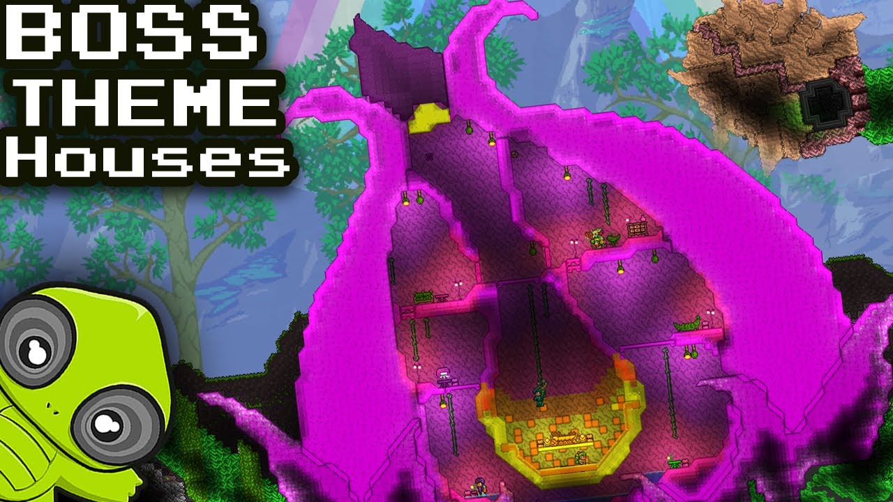 Building Plantera Boss Themed House - Terraria - Timelapse - YouTube