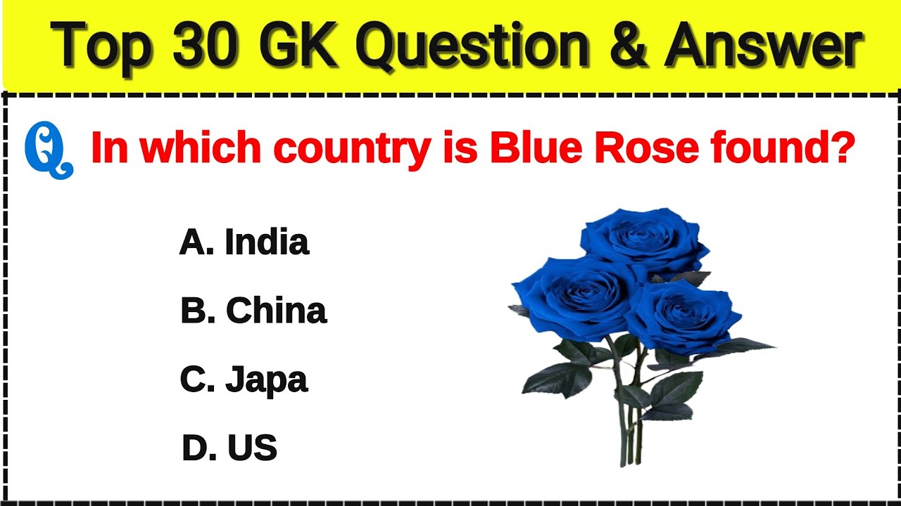 Top 30 GK Quiz Questions and Answers | General Knowledge 2025 | Daily ...
