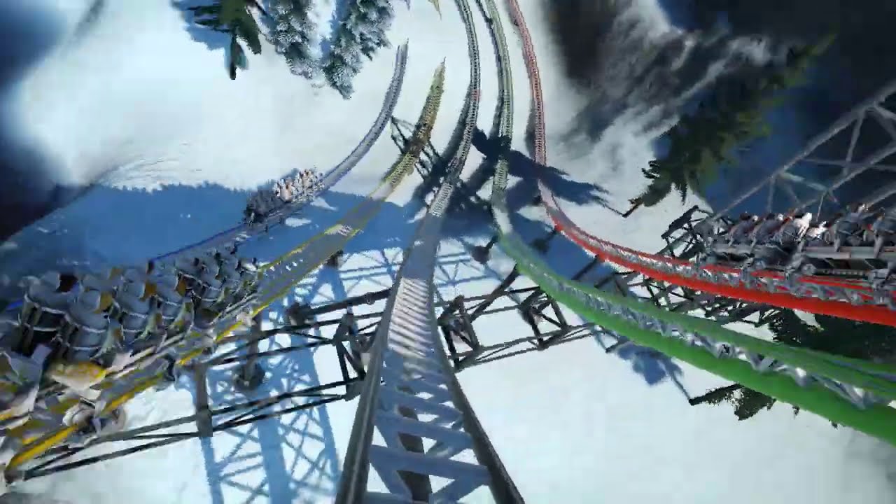 Ride a 115mph, 5 Track Roller Coaster Race! (POV) - YouTube