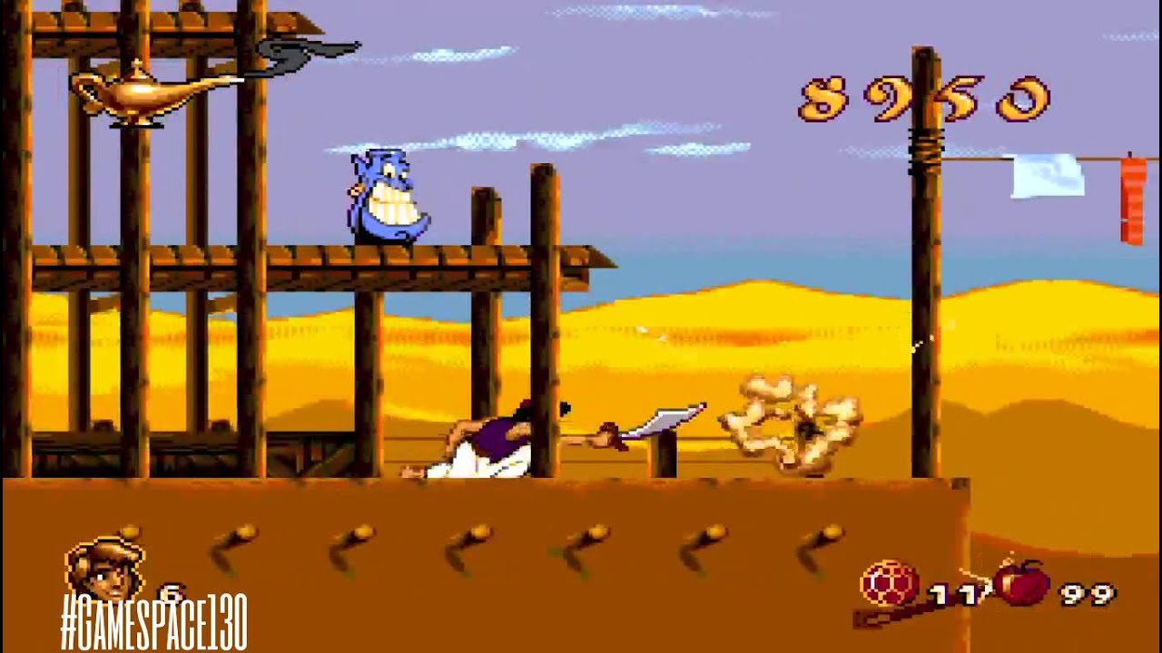 Disney's Aladdin (Sega Genesis) - Level 3 - Agrabah Rooftops - YouTube