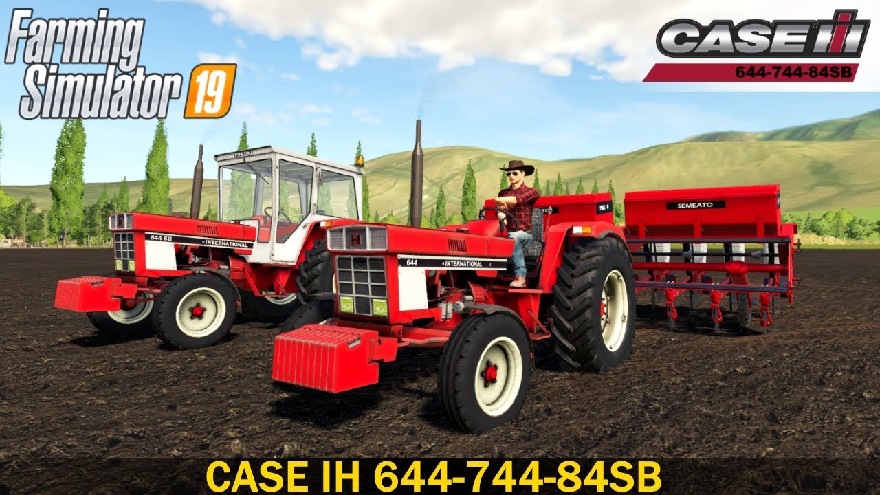 Farming Simulator 19 - CASE IH 644-744-84SB Tractors with Seeder and ...