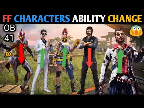 FREE FIRE CHARACTER ABILITY CHANGE OB41 UPDATE FULL INFORMATION 😱😍| FF ...